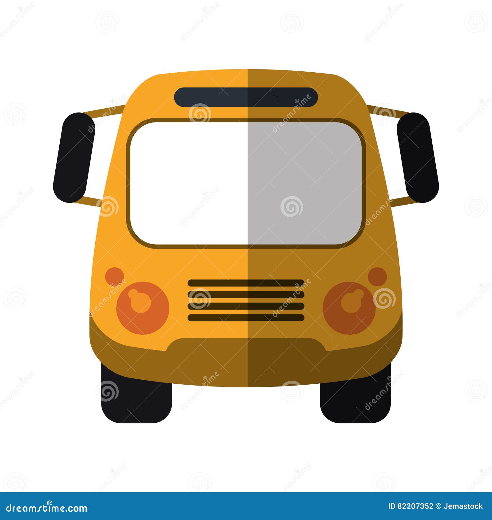 School Bus Student Transport Shadow Stock Vector - Illustration of ...