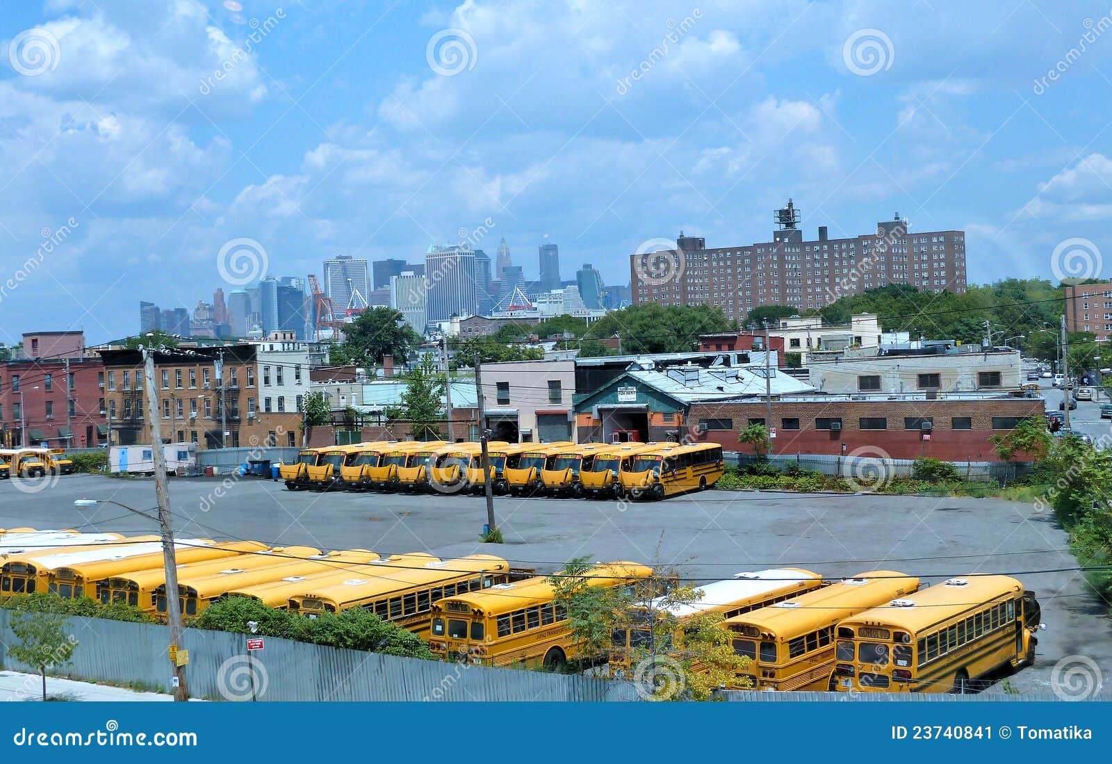 School bus terminal editorial photo. Image of children - 23740841