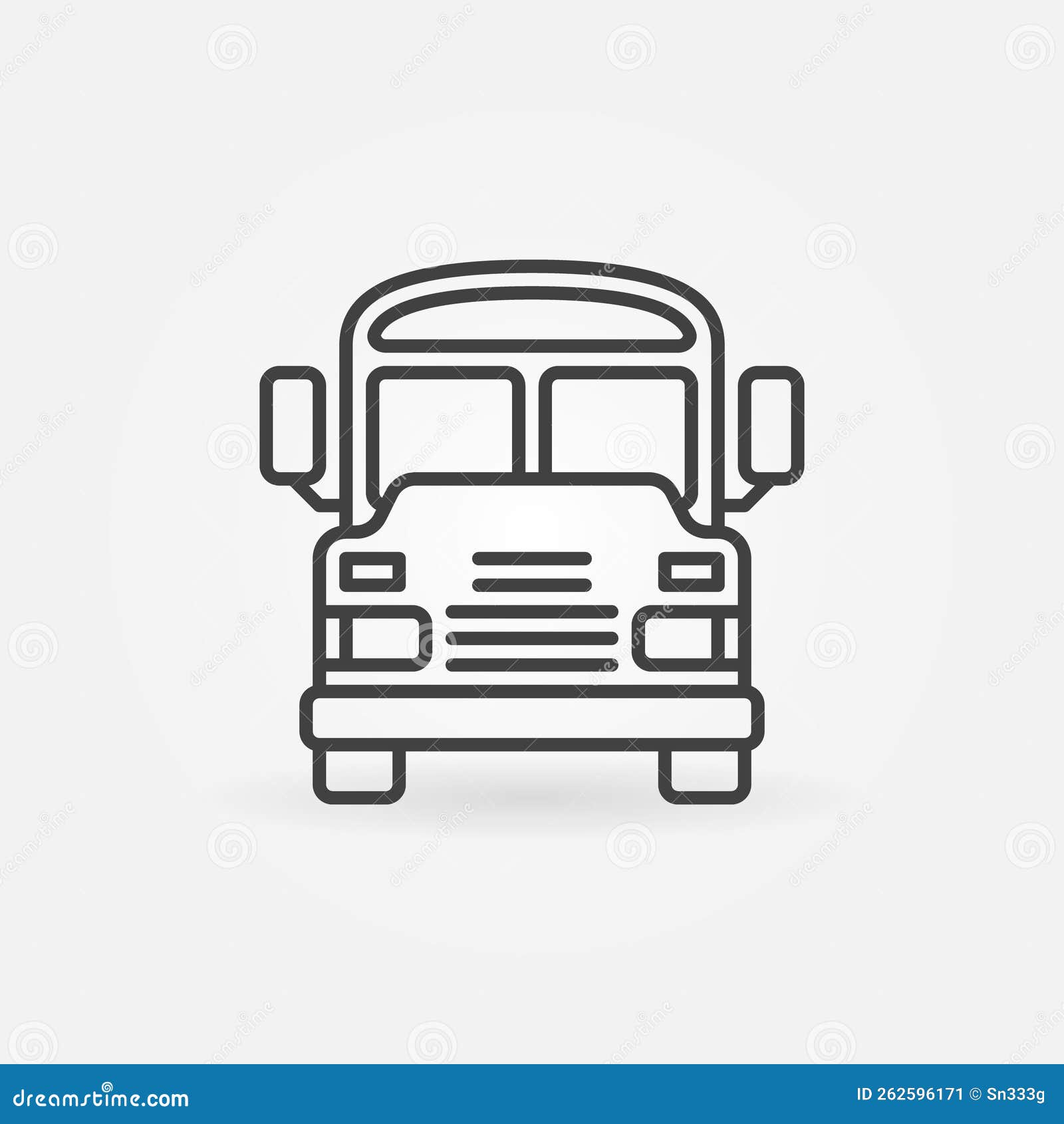 School Bus Line Icon. Schoolbus Vector Outline Symbol Stock Vector ...