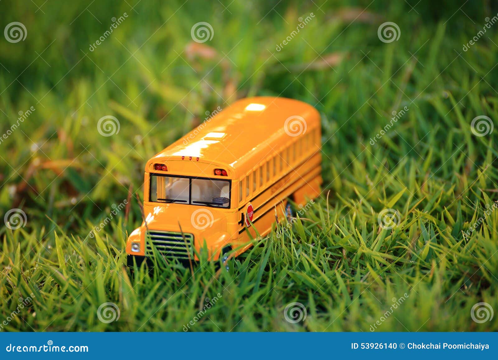 School bus toy model. stock photo. Image of wheels, sunlight - 53926140