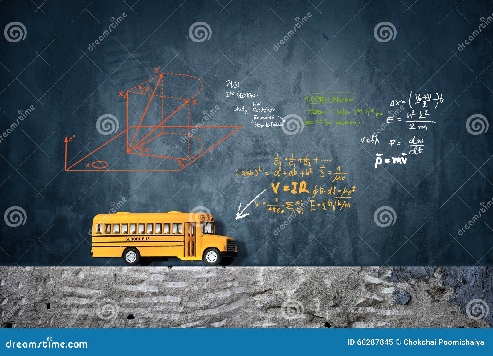 School Bus Toy Model Math Formula Photos - Free & Royalty-Free Stock ...