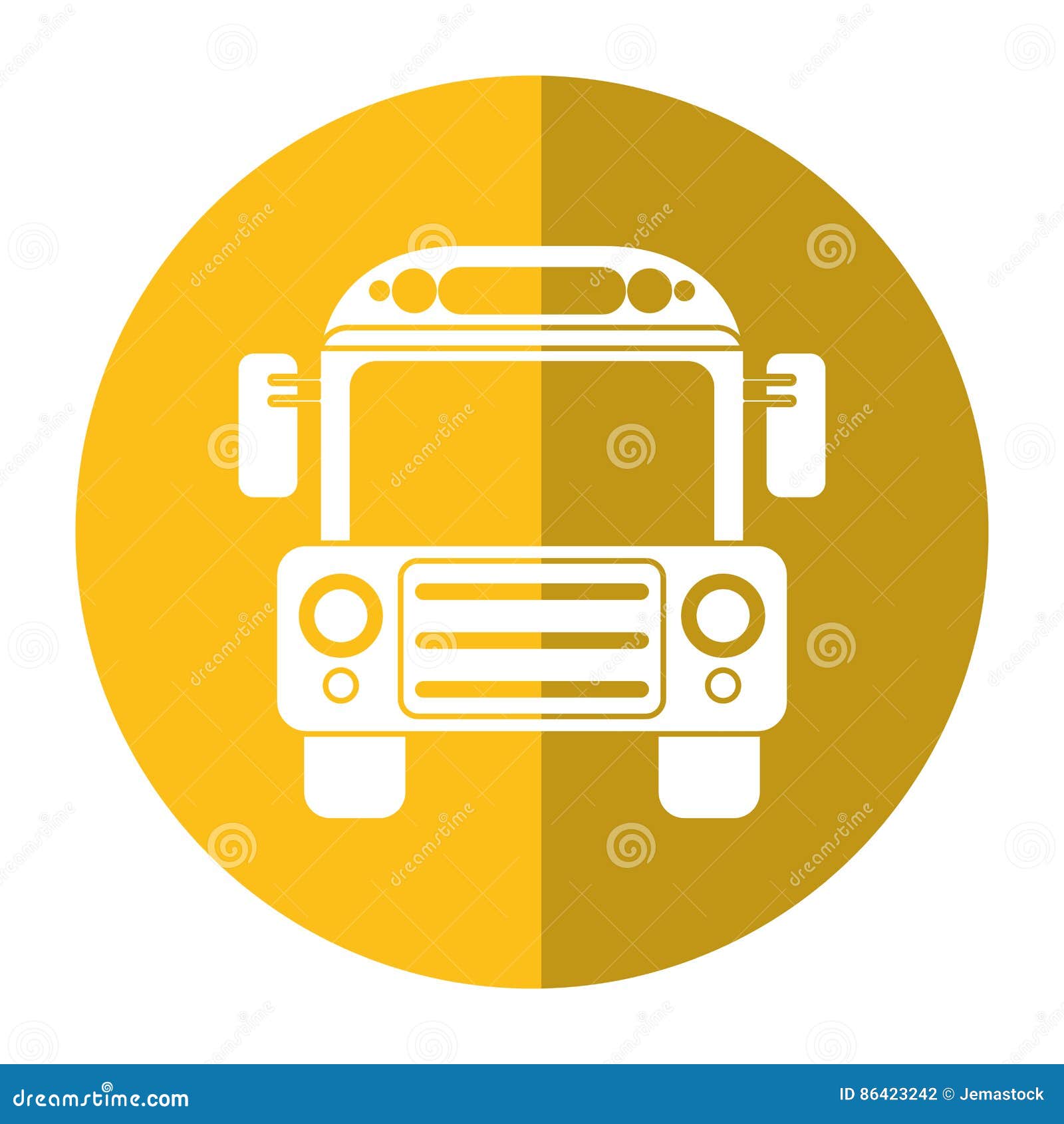 School Bus Transport Design Shadow Stock Vector - Illustration of ...