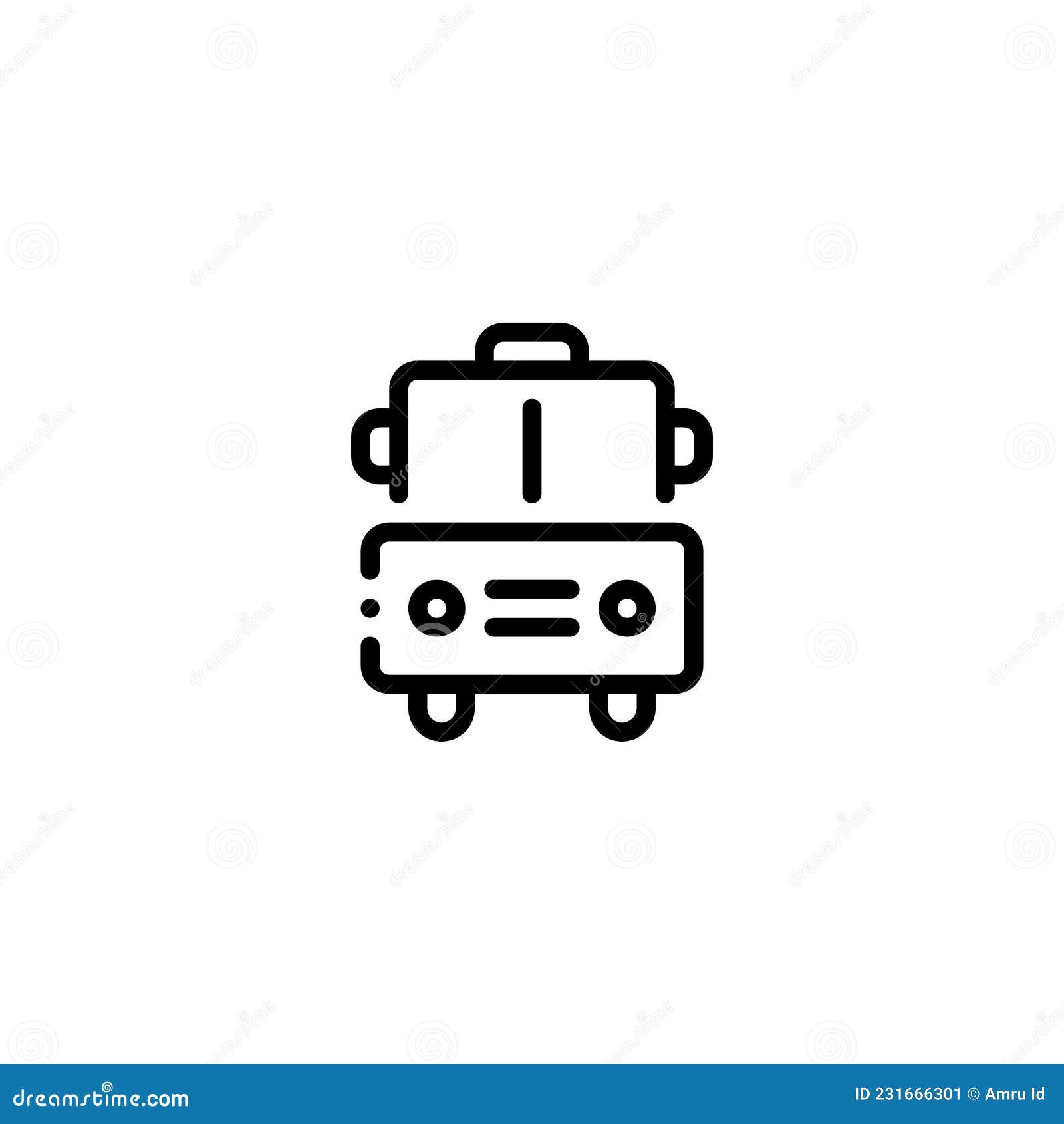 School Bus Transportation Outline Icon, Logo, and Illustration Stock ...
