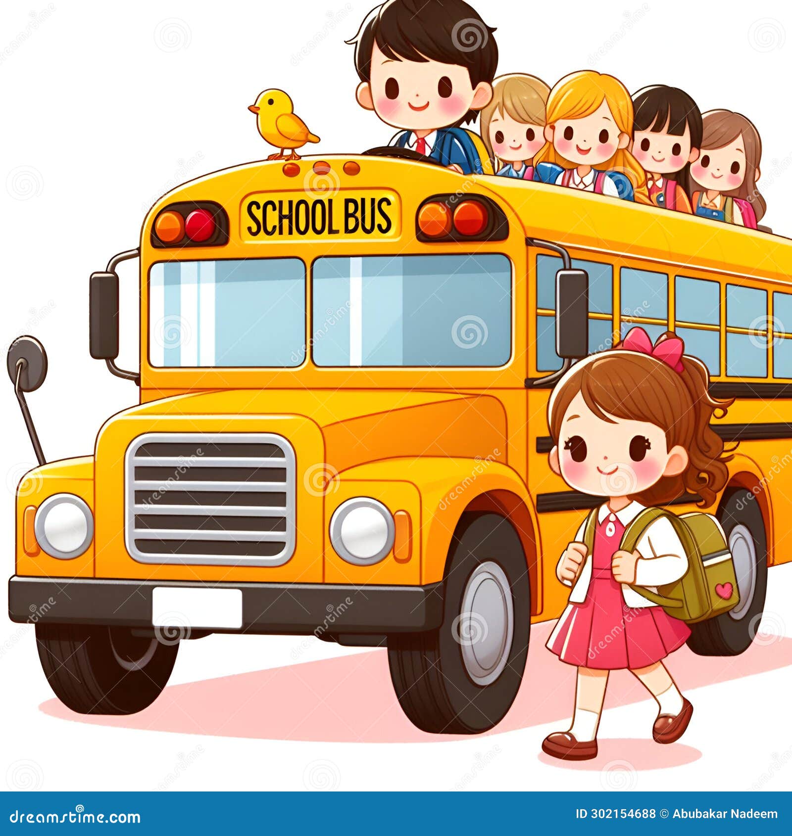 School Bus, Van, Vector Illustration Stock Illustration - Illustration of symbol, cartoon: 302154688