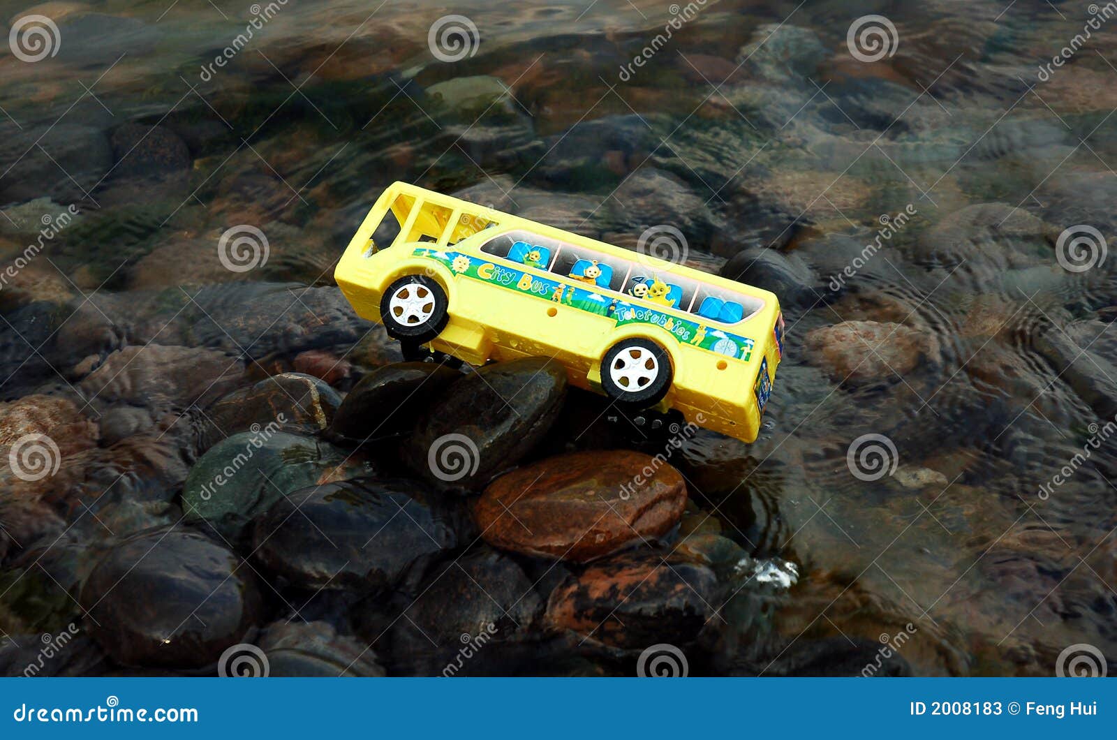 School bus in water stock image. Image of child, danger - 2008183