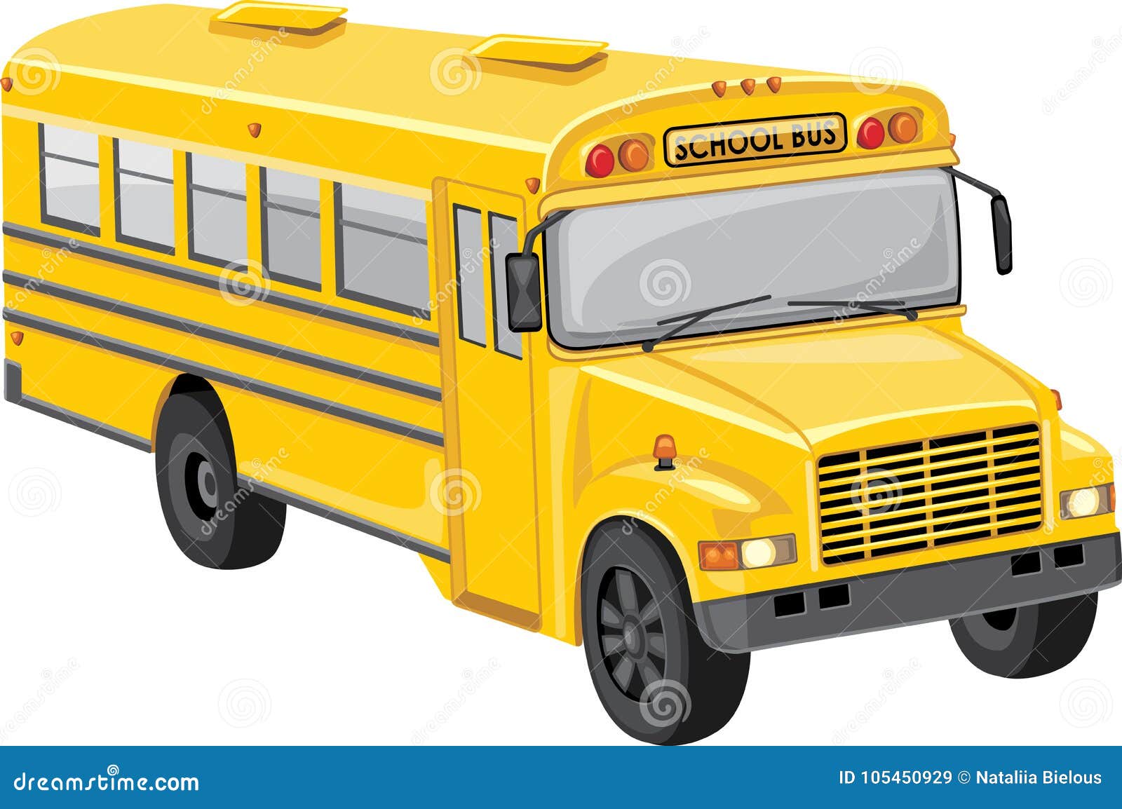 School bus stock vector. Illustration of digital, drive - 105450929