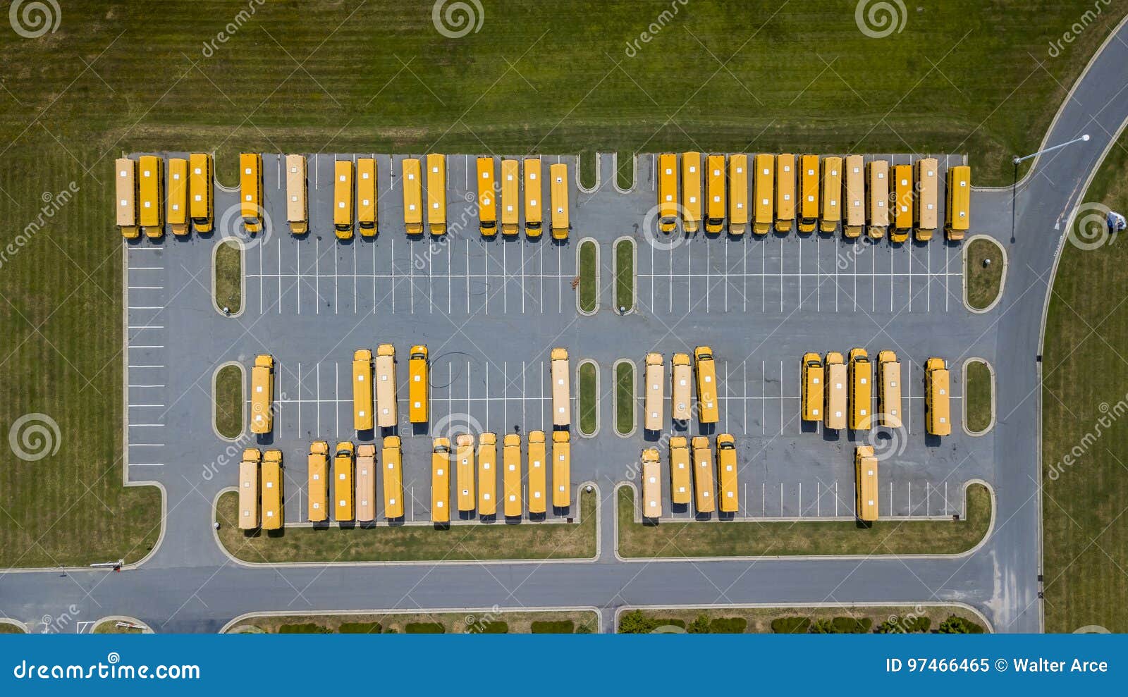 School Busses Parked at School Stock Image - Image of mirror, buses ...