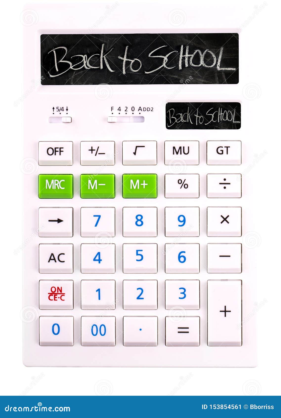 The School Calculator with the Inscription Back To School on White ...