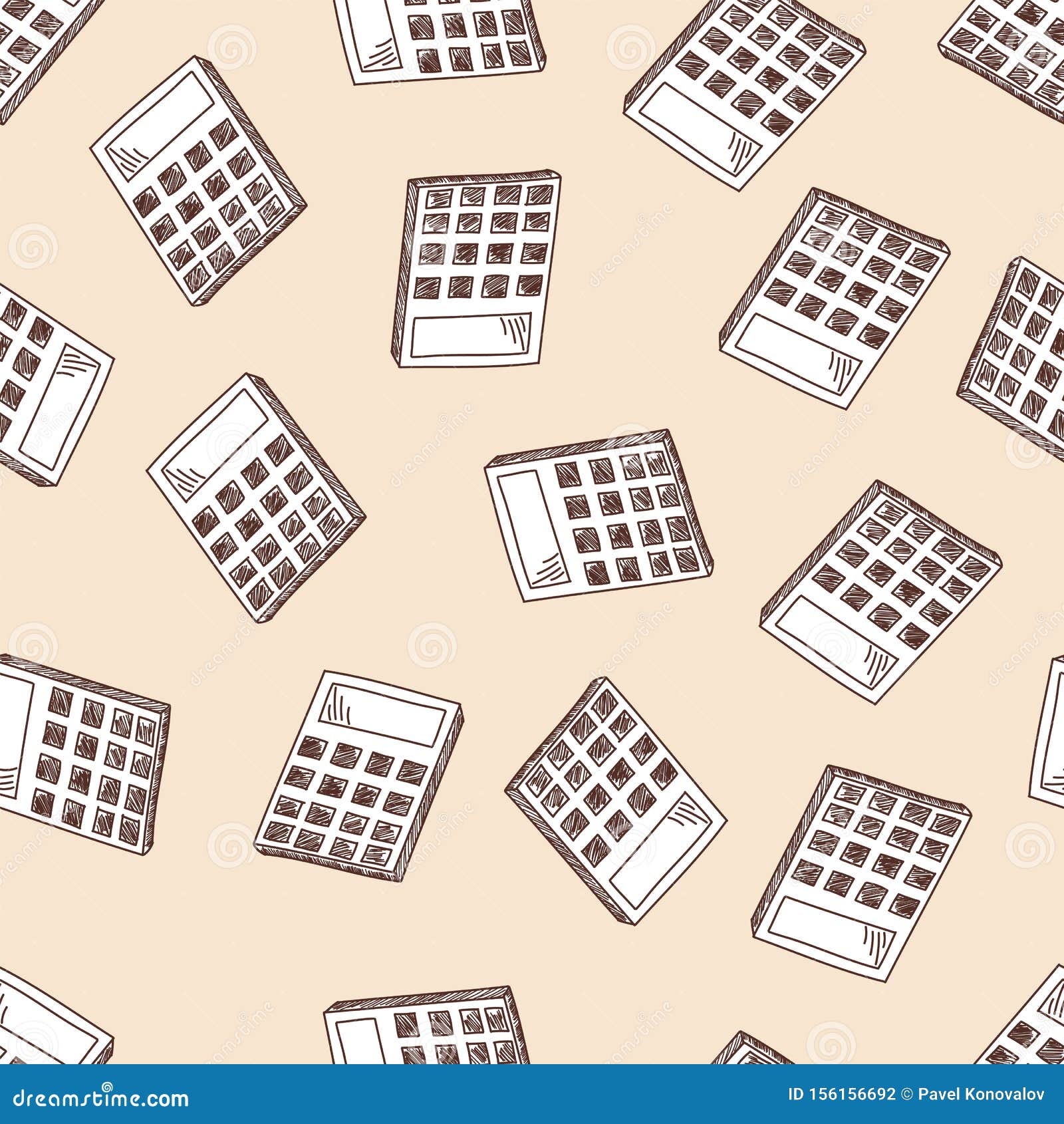 School Calculator Seamless stock vector. Illustration of draw - 156156692
