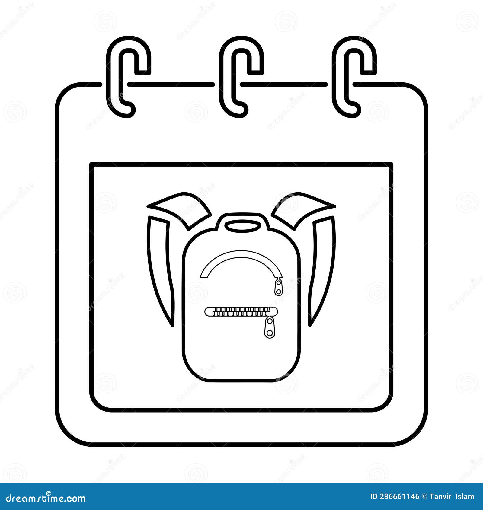School Calendar Icon stock illustration. Illustration of symbol - 286661146