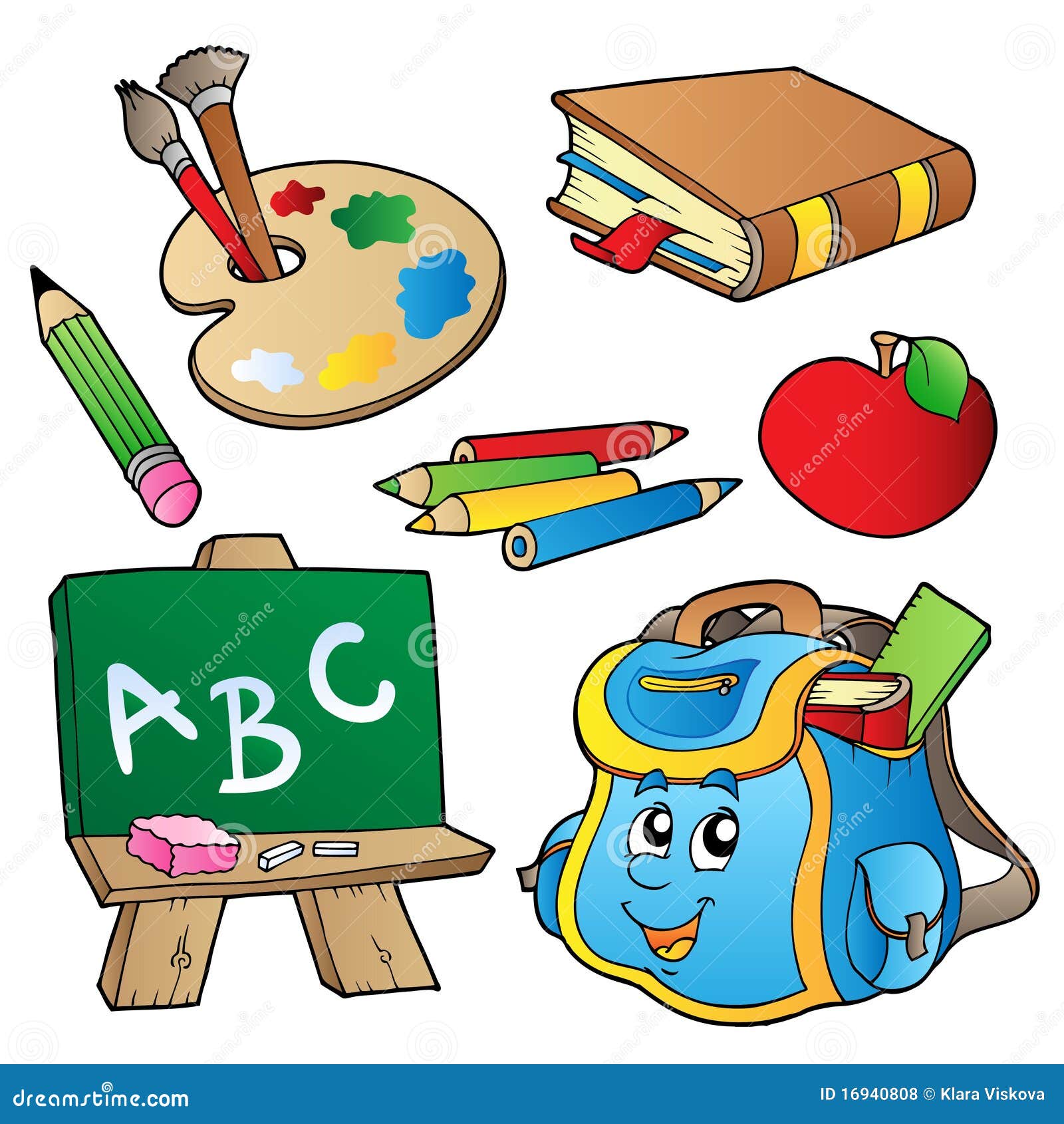 School cartoons collection stock vector. Illustration of collection ...