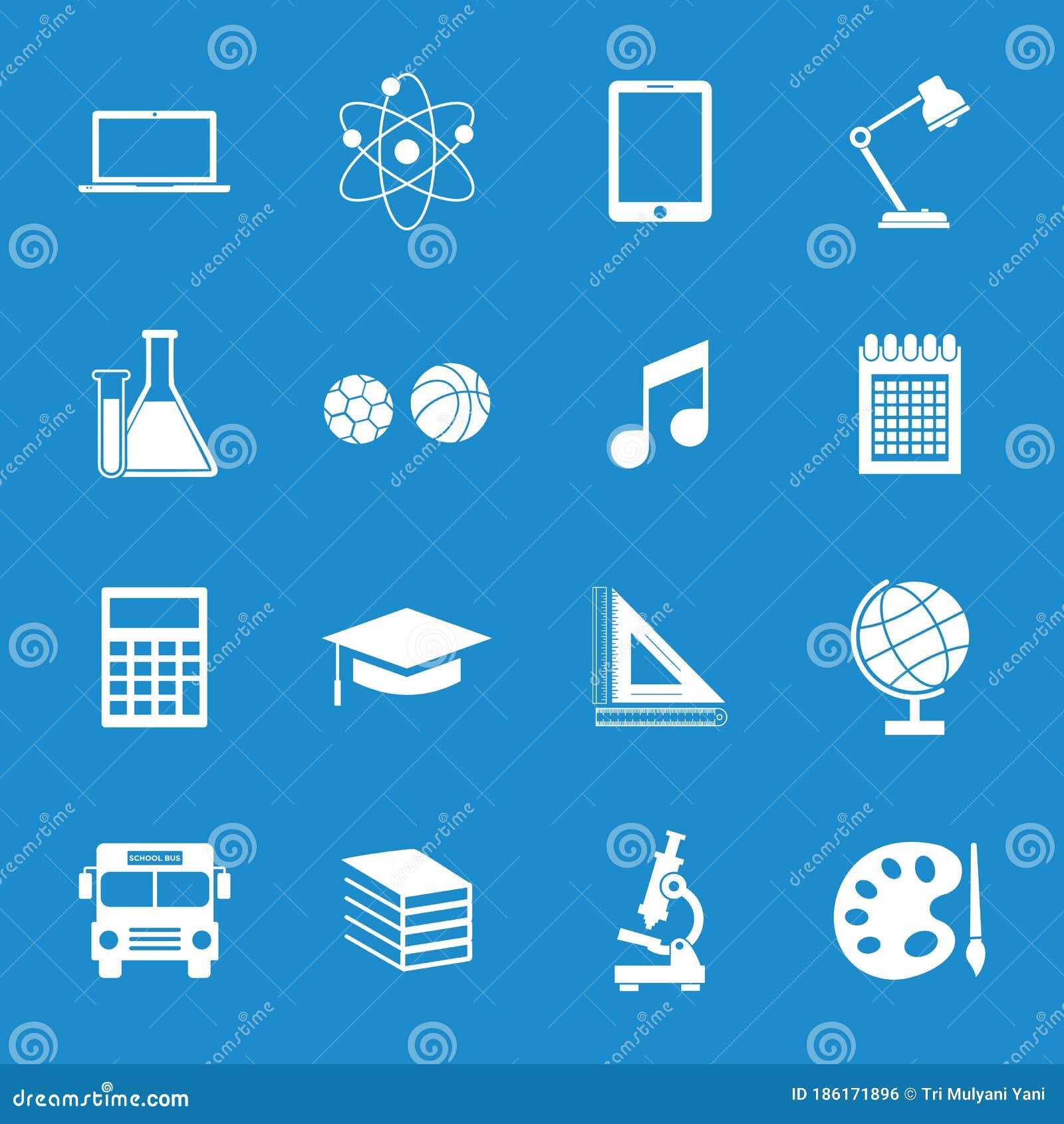 School Equipment Icon Vector Design Symbol Stock Vector - Illustration ...