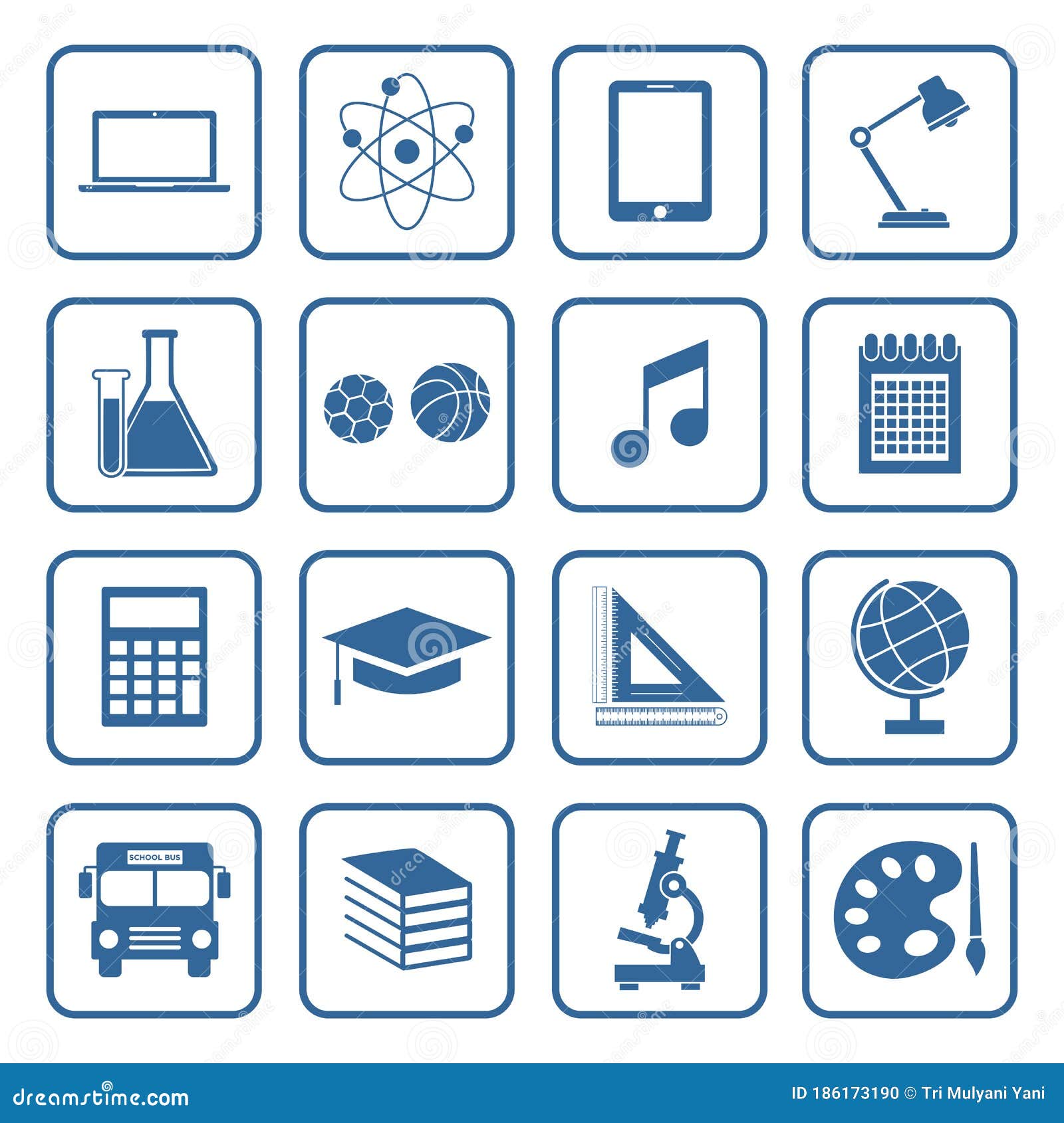 School Equipment Icon Vector Design Symbol Stock Vector - Illustration ...