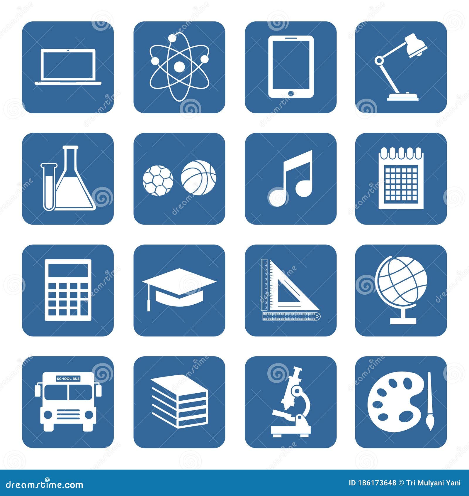 School Equipment Icon Vector Design Symbol Stock Vector - Illustration ...