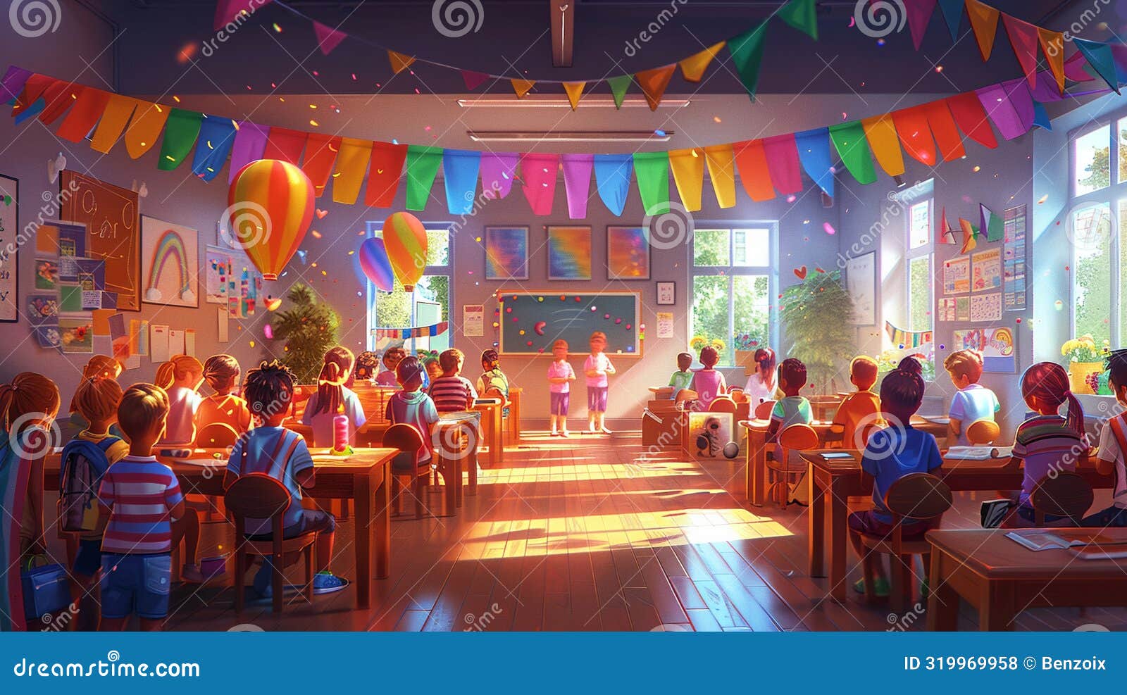 A School Celebrating Pride with Students in Rainbow-themed Outfits and ...