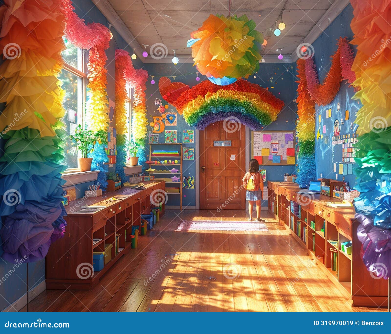 A School Celebrating Pride with Students in Rainbow-themed Outfits and ...