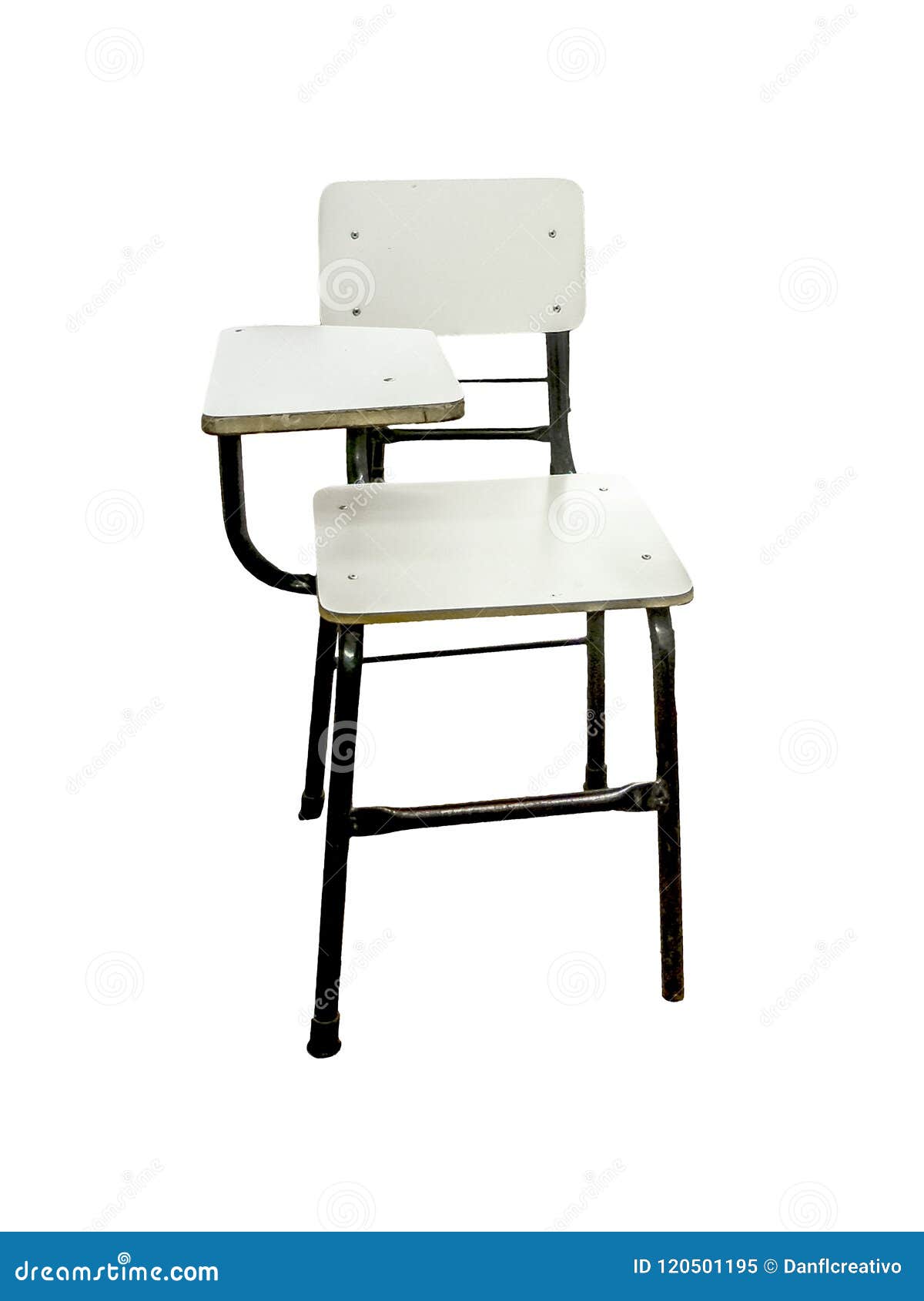 School Chair Isolated stock image. Image of chair, white - 120501195