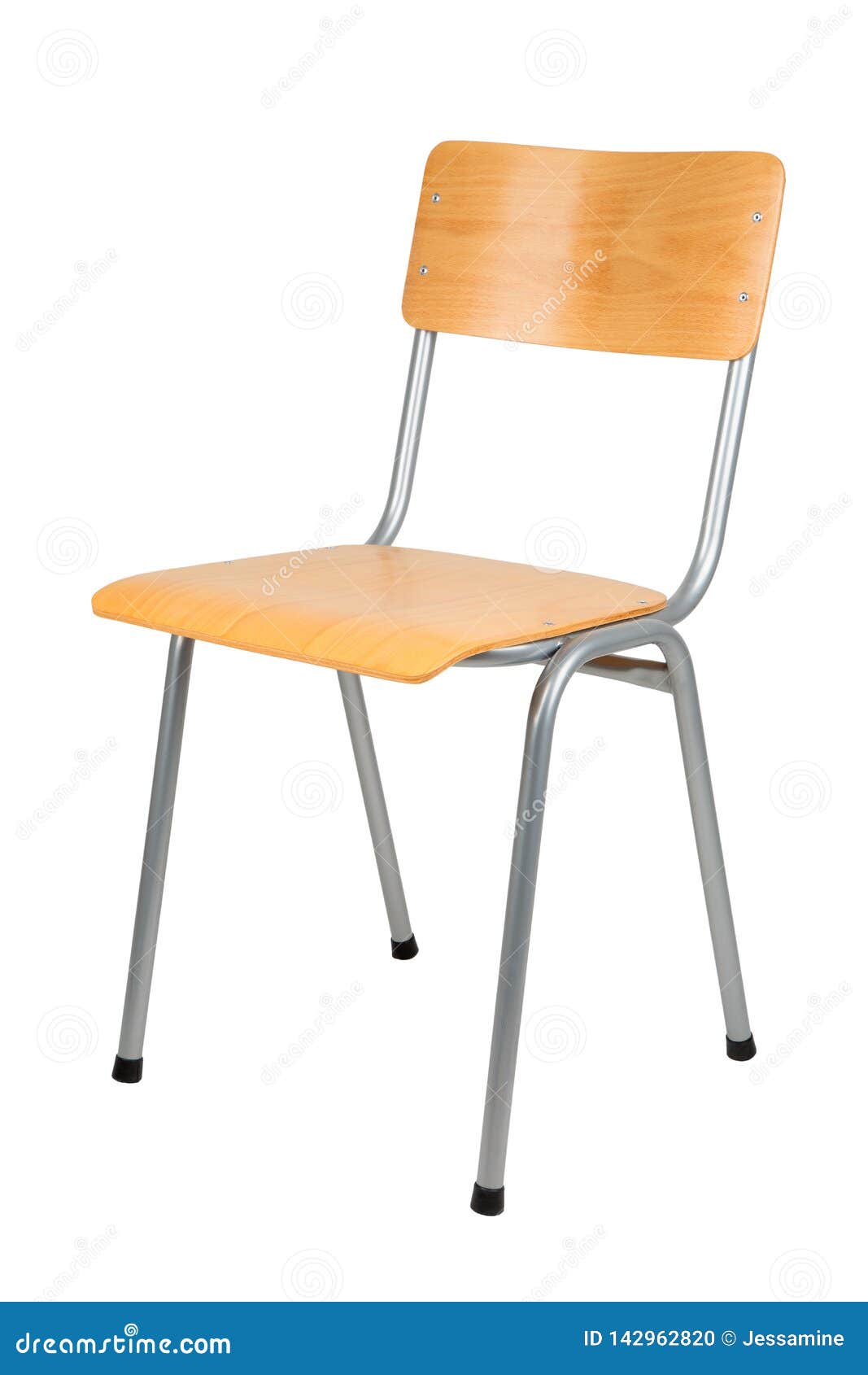 School Chair Isolated on White Stock Photo - Image of school, chair ...