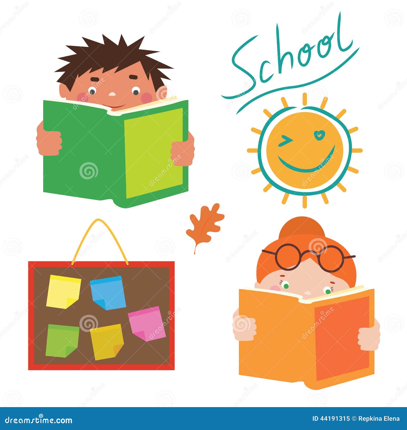 School Characters Set Vector Illustration | CartoonDealer.com #78033842