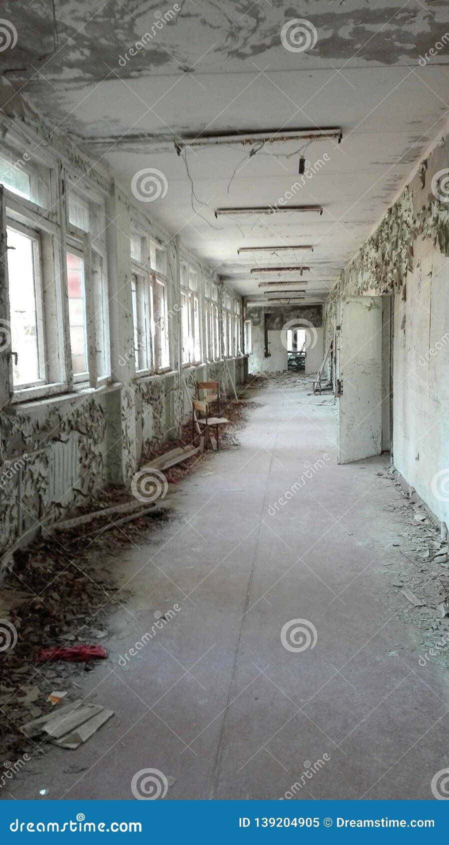 School in Chernobyl stock image. Image of destruction - 139204905