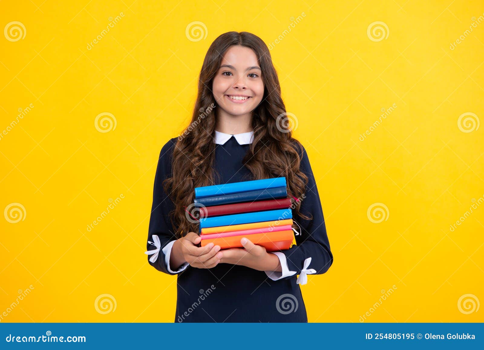 School Child with Book. Learning and Education. Stock Image - Image of ...