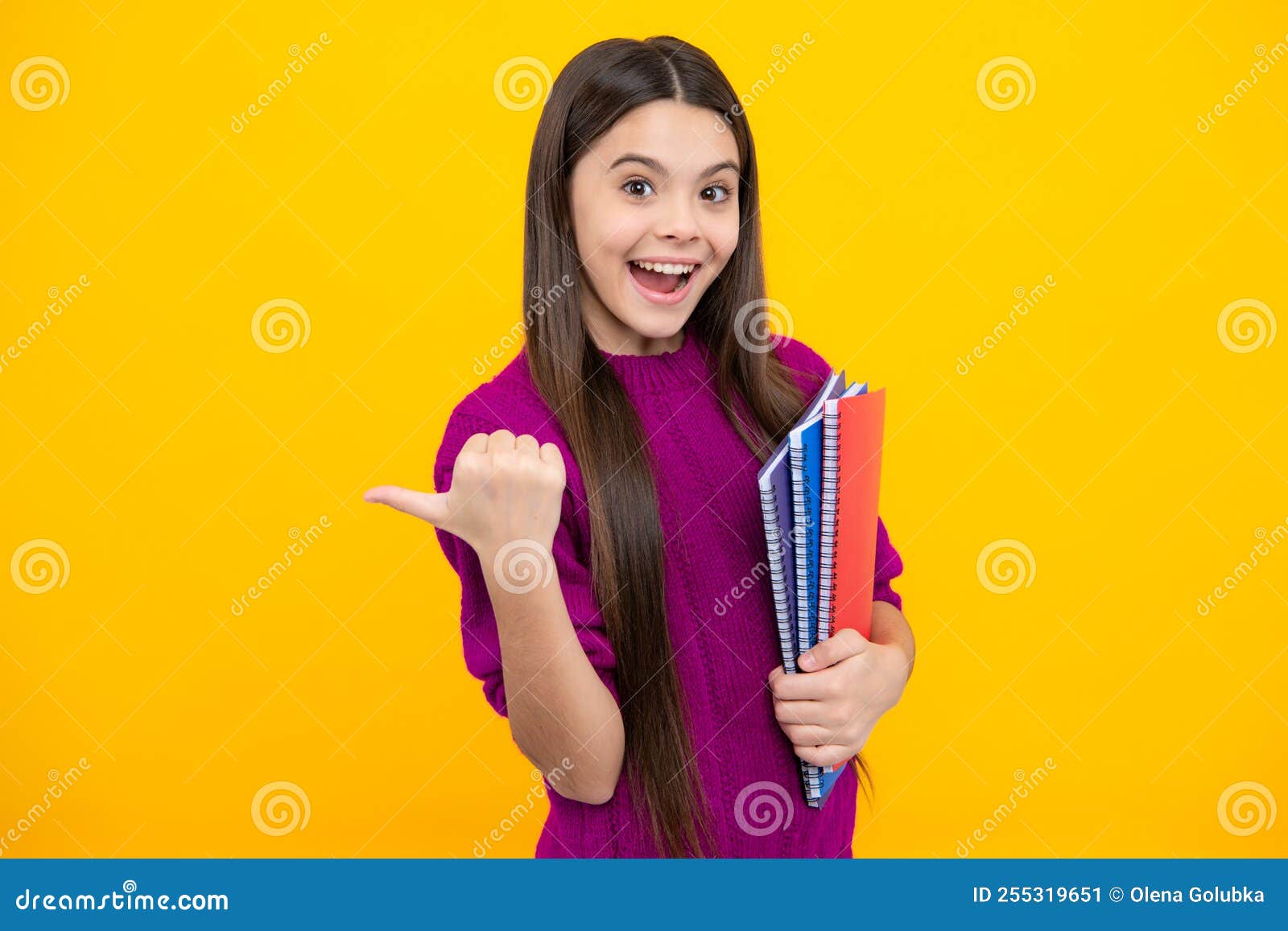 School Child with Book. Learning and Education. Stock Image - Image of ...