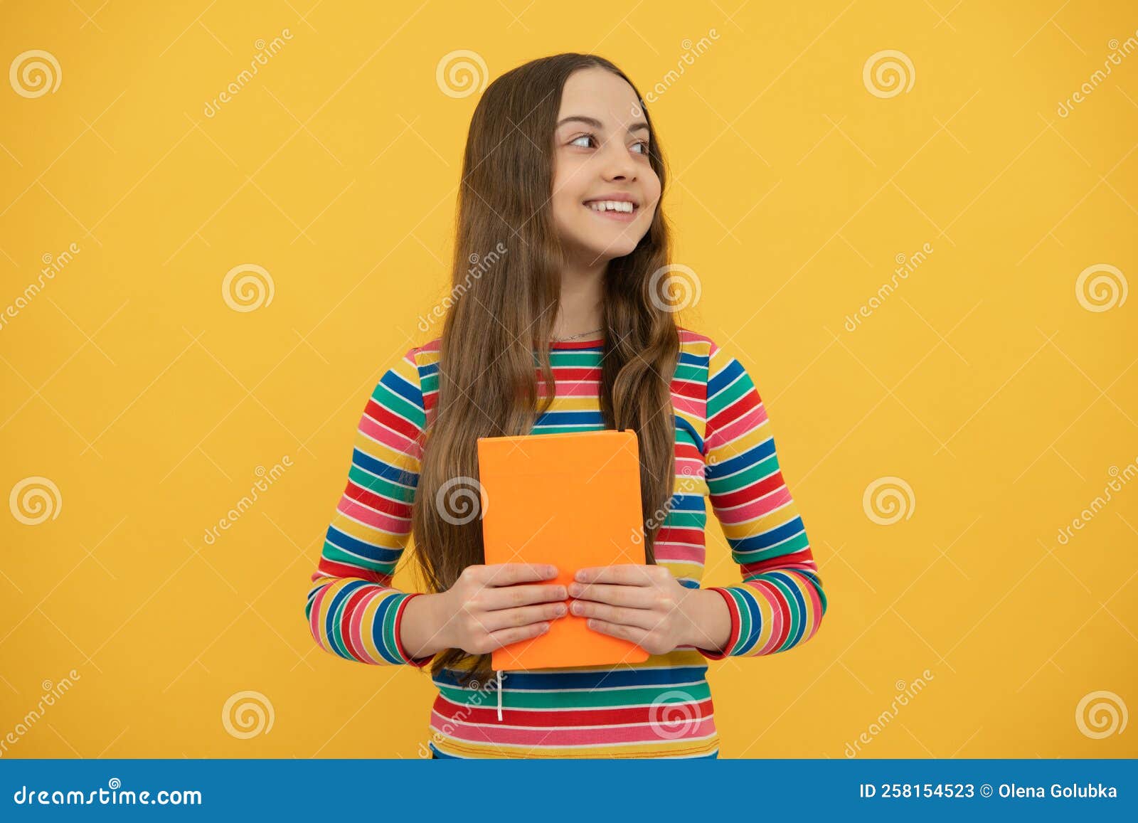 School Child with Book. Learning and Education. Stock Image - Image of ...