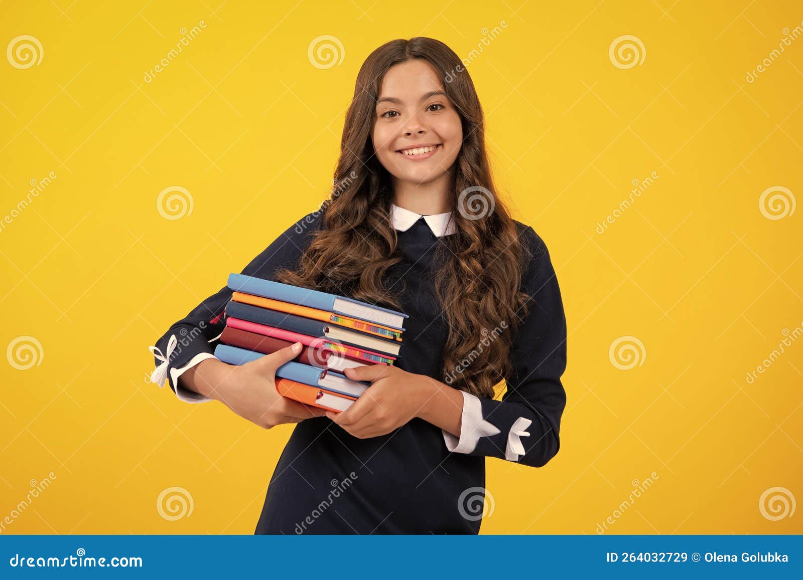 School Child with Book. Learning and Education. Stock Image - Image of ...