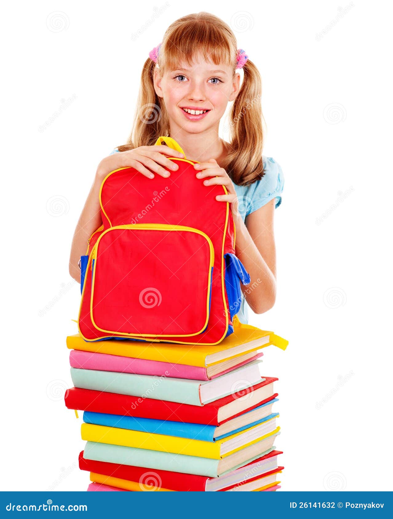 School child holding book. stock photo. Image of teen - 26141632
