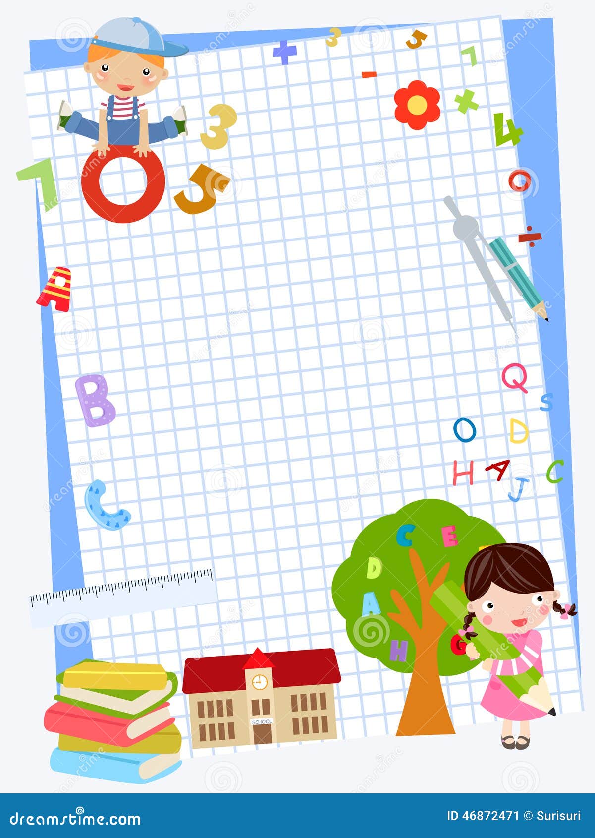 School Children Background stock vector. Illustration of learning ...