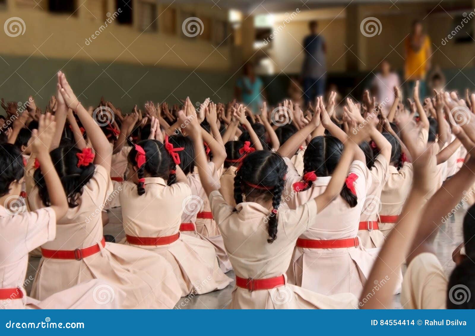 School Children Doing Yoga with the Teachers Editorial Stock Image ...