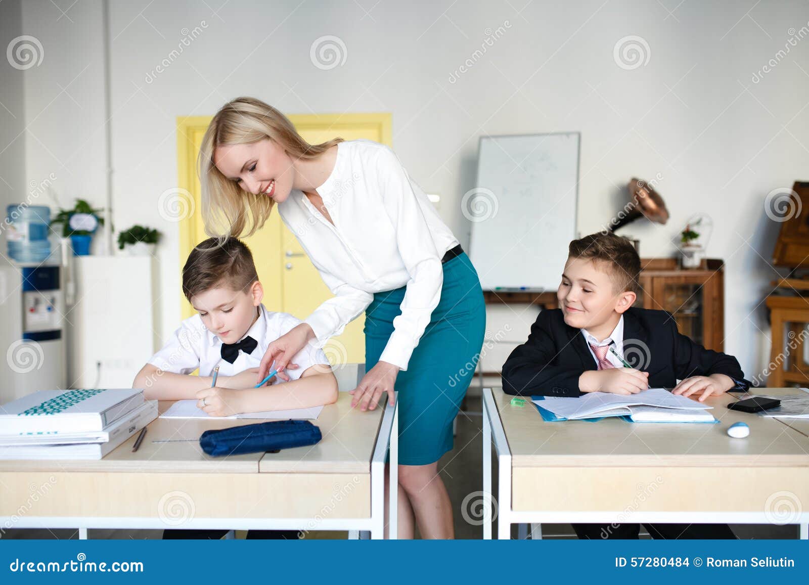School. Children Learn in School. Training Students Stock Photo - Image ...