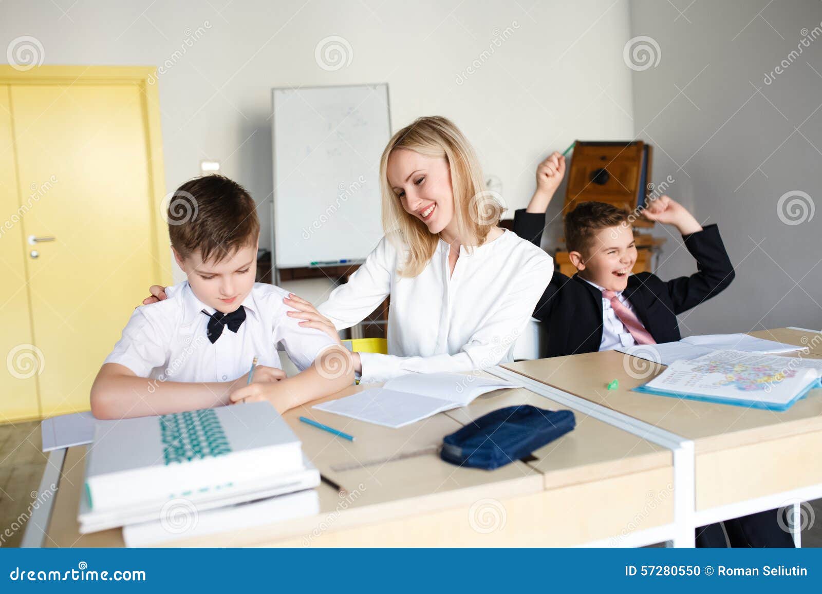 School. Children Learn in School. Training Students Stock Photo - Image ...