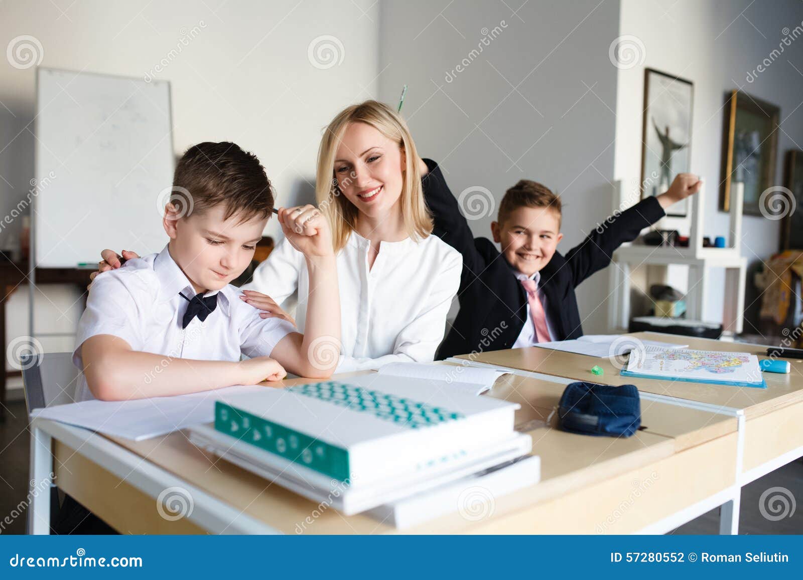 School. Children Learn in School. Training Students Stock Photo - Image ...