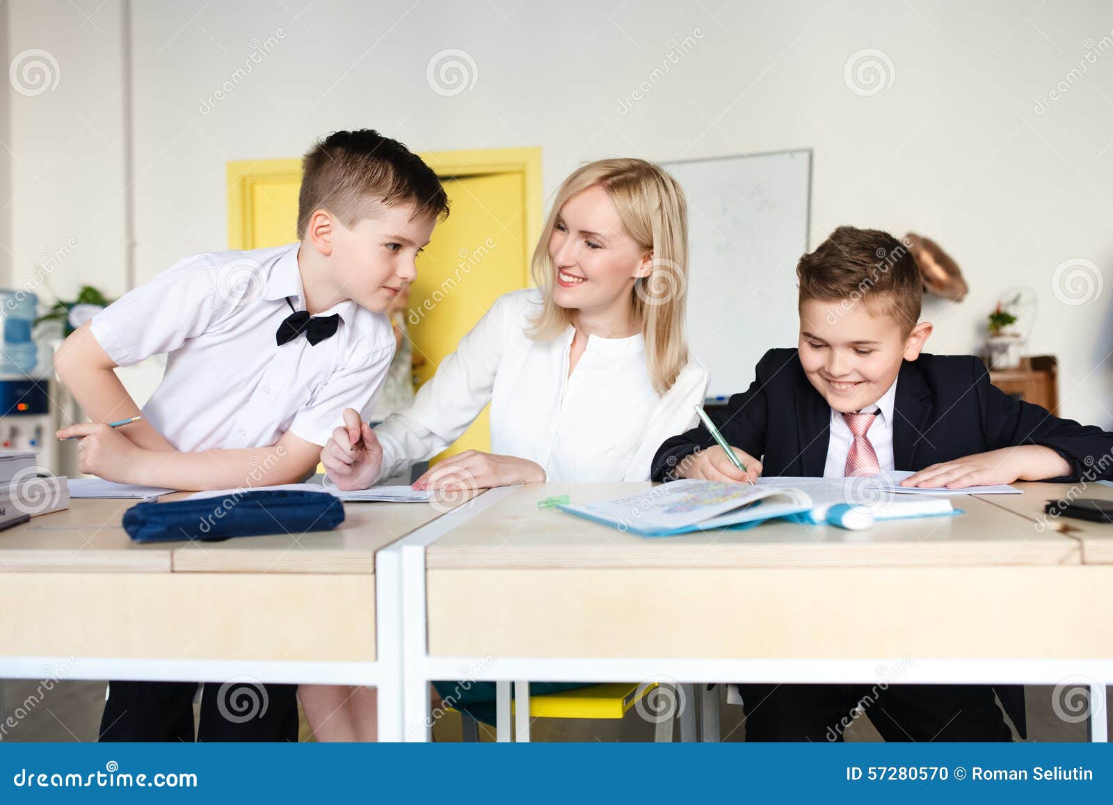 School. Children Learn in School. Training Students Stock Photo - Image ...