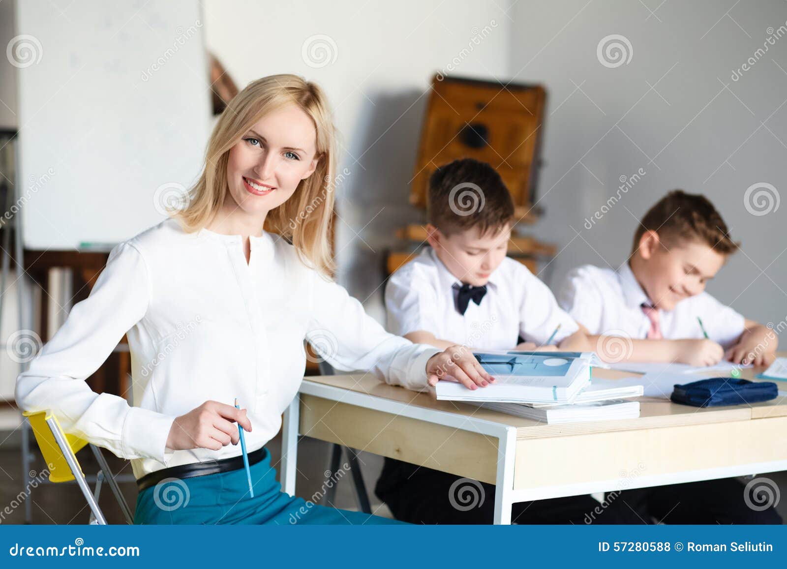 School. Children Learn in School. Training Students Stock Photo - Image ...