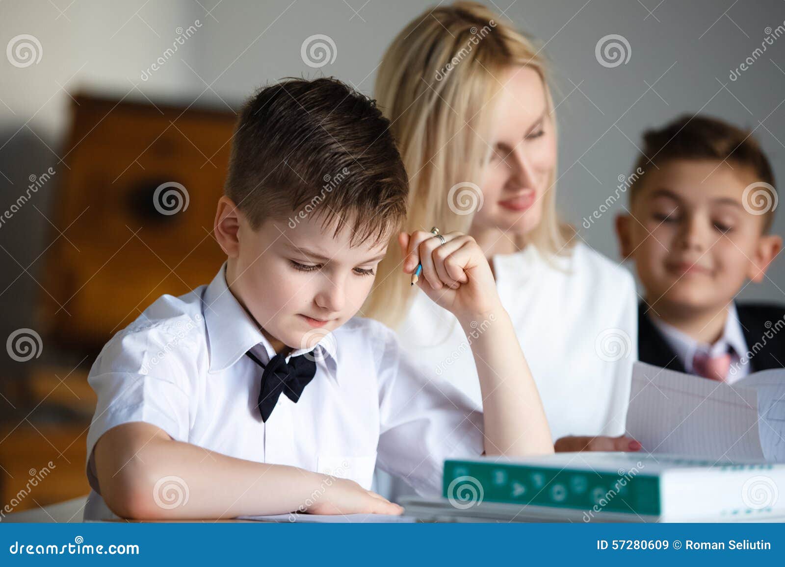 School. Children Learn in School. Training Students Stock Image - Image ...