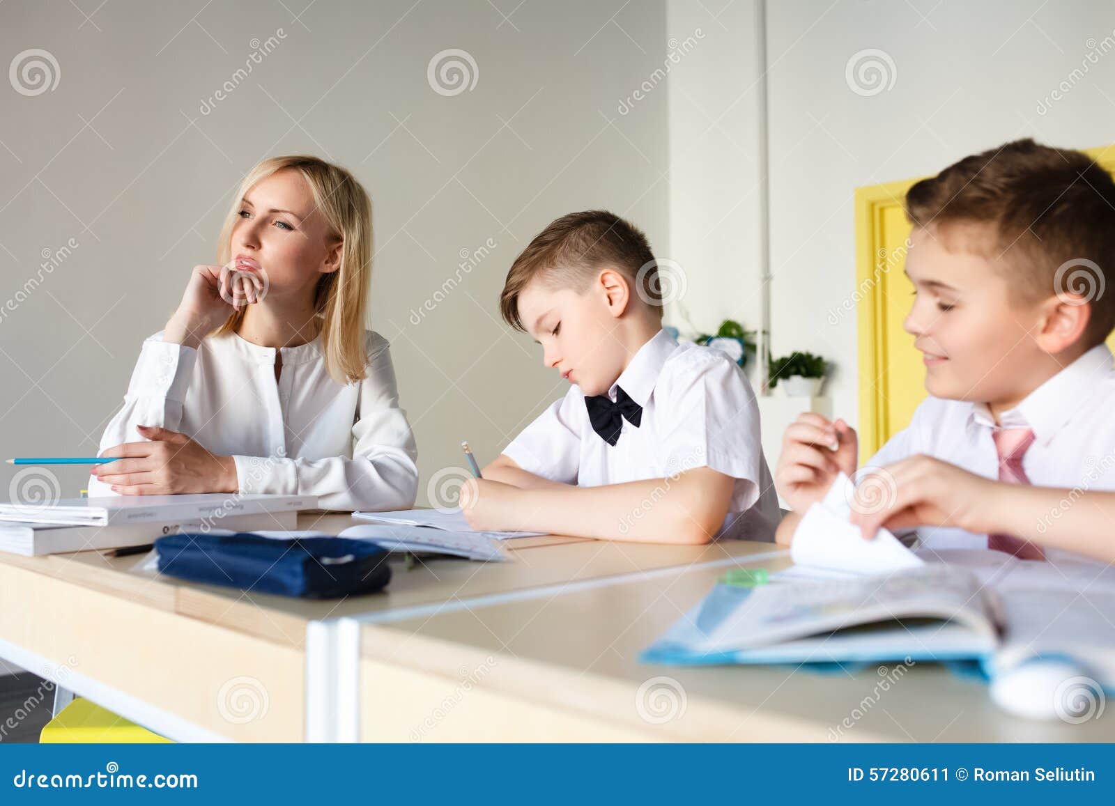 School. Children Learn in School. Training Students Stock Image - Image ...