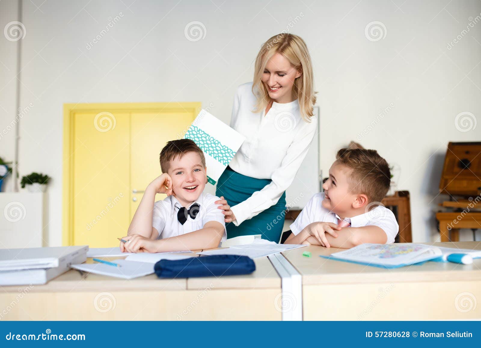 School. Children Learn in School. Training Students Stock Photo - Image ...