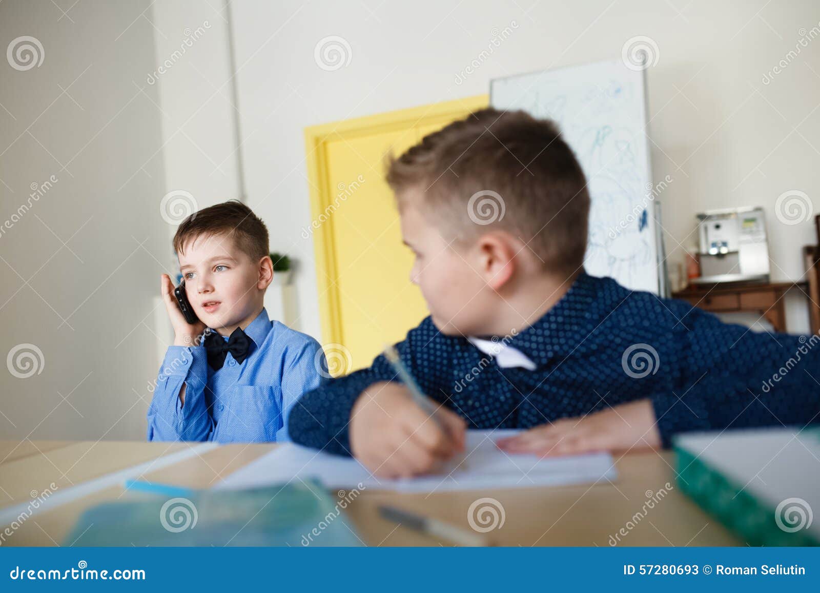 School. Children Learn in School. Training Students Stock Image - Image ...