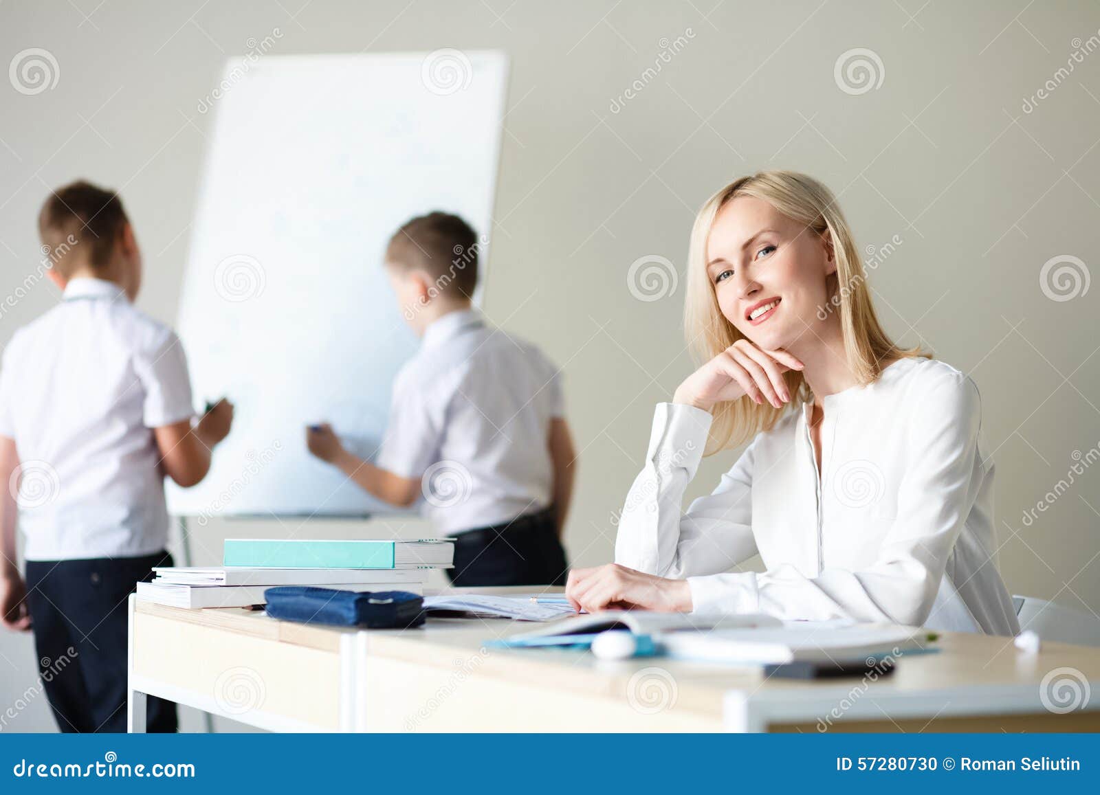School. Children Learn in School. Training Students Stock Photo - Image ...