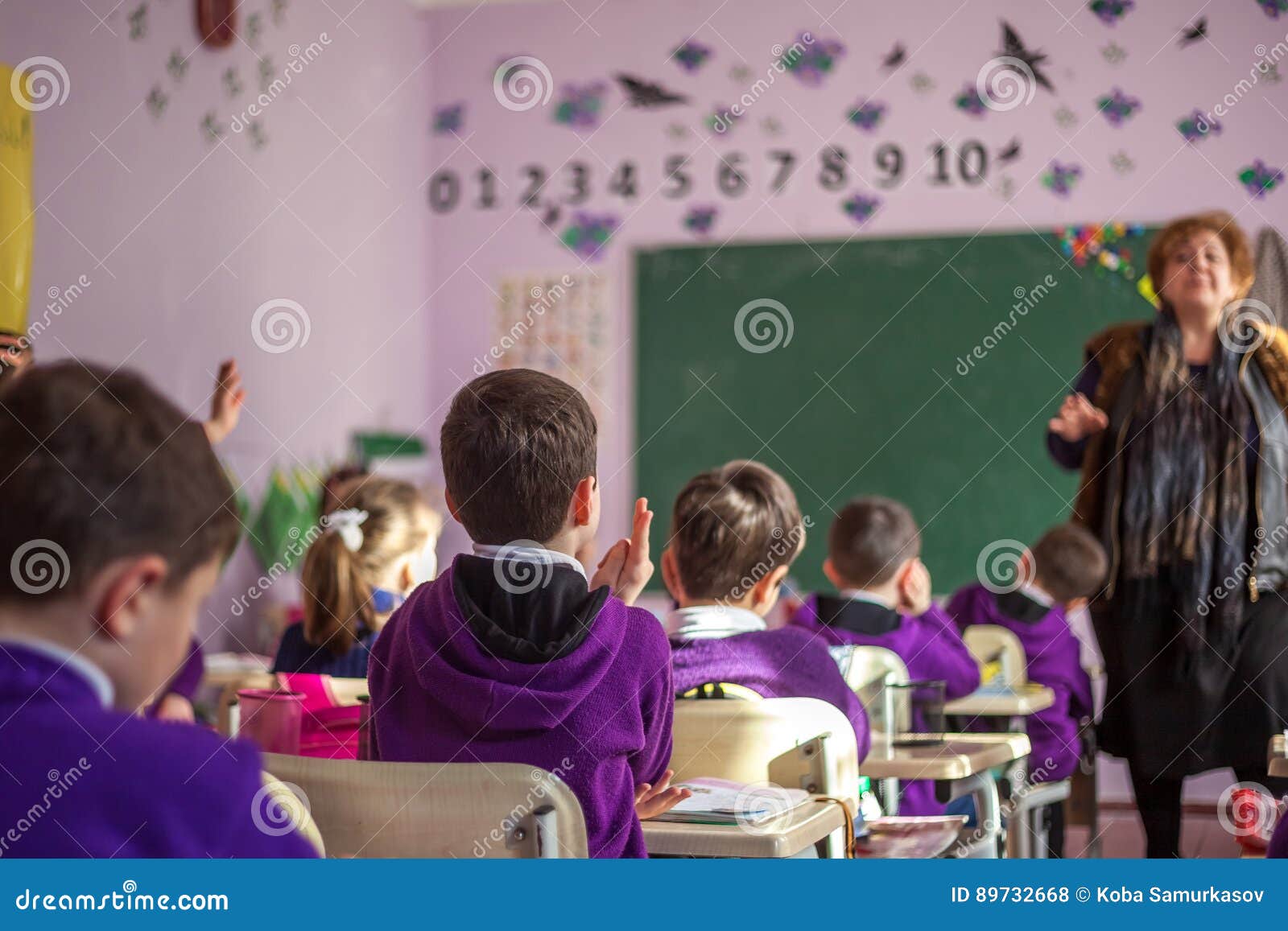 School Children are Participating Actively in Class Editorial Stock ...