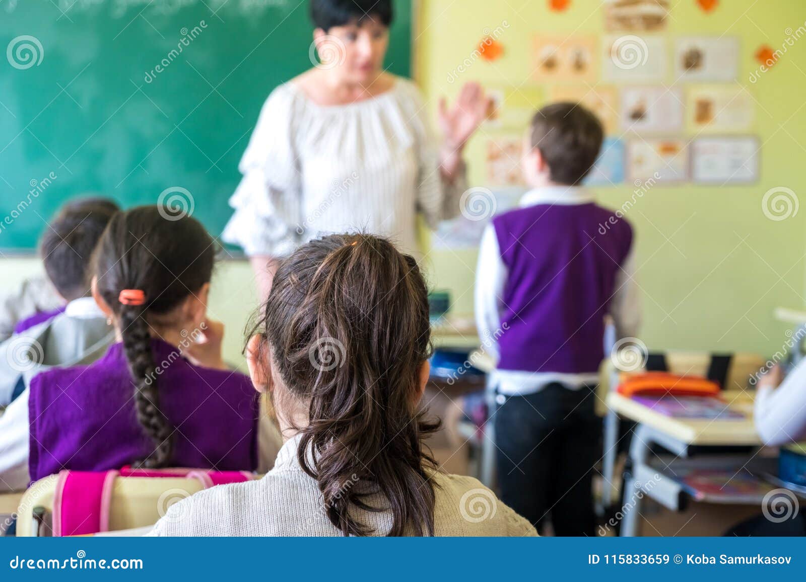 School Children are Participating Actively in Class. Lesson Editorial ...