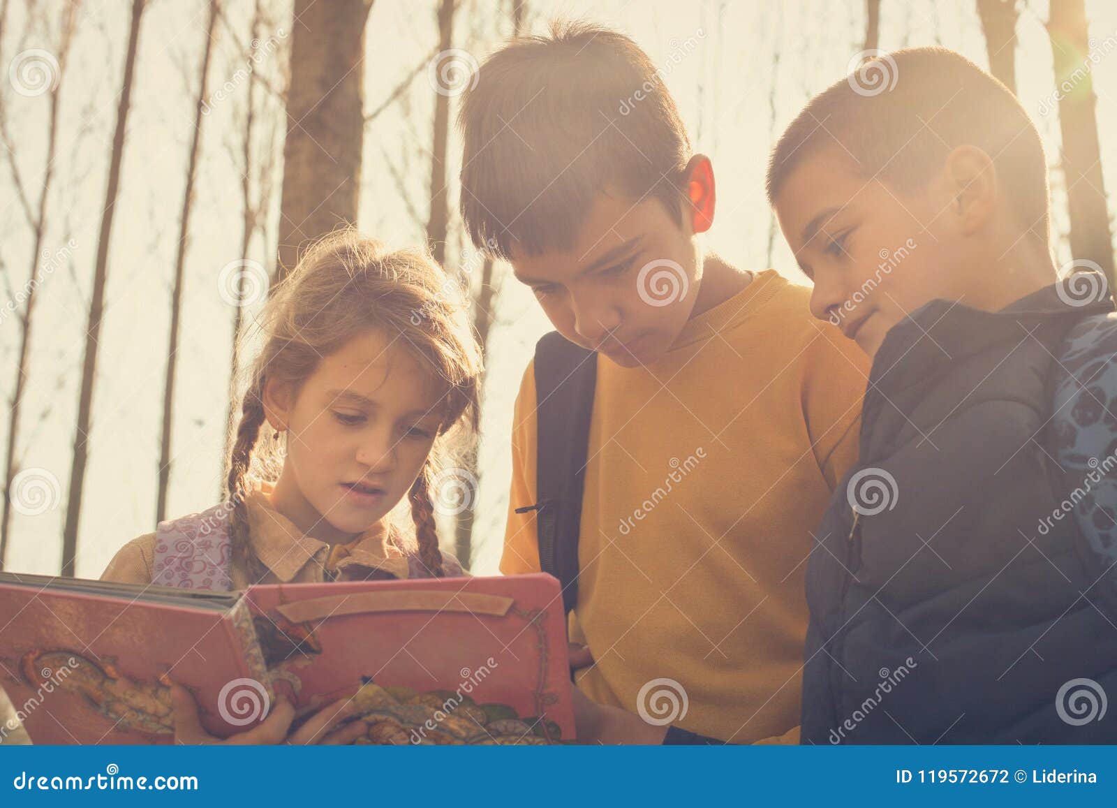 Small group of children. stock photo. Image of children - 119572672