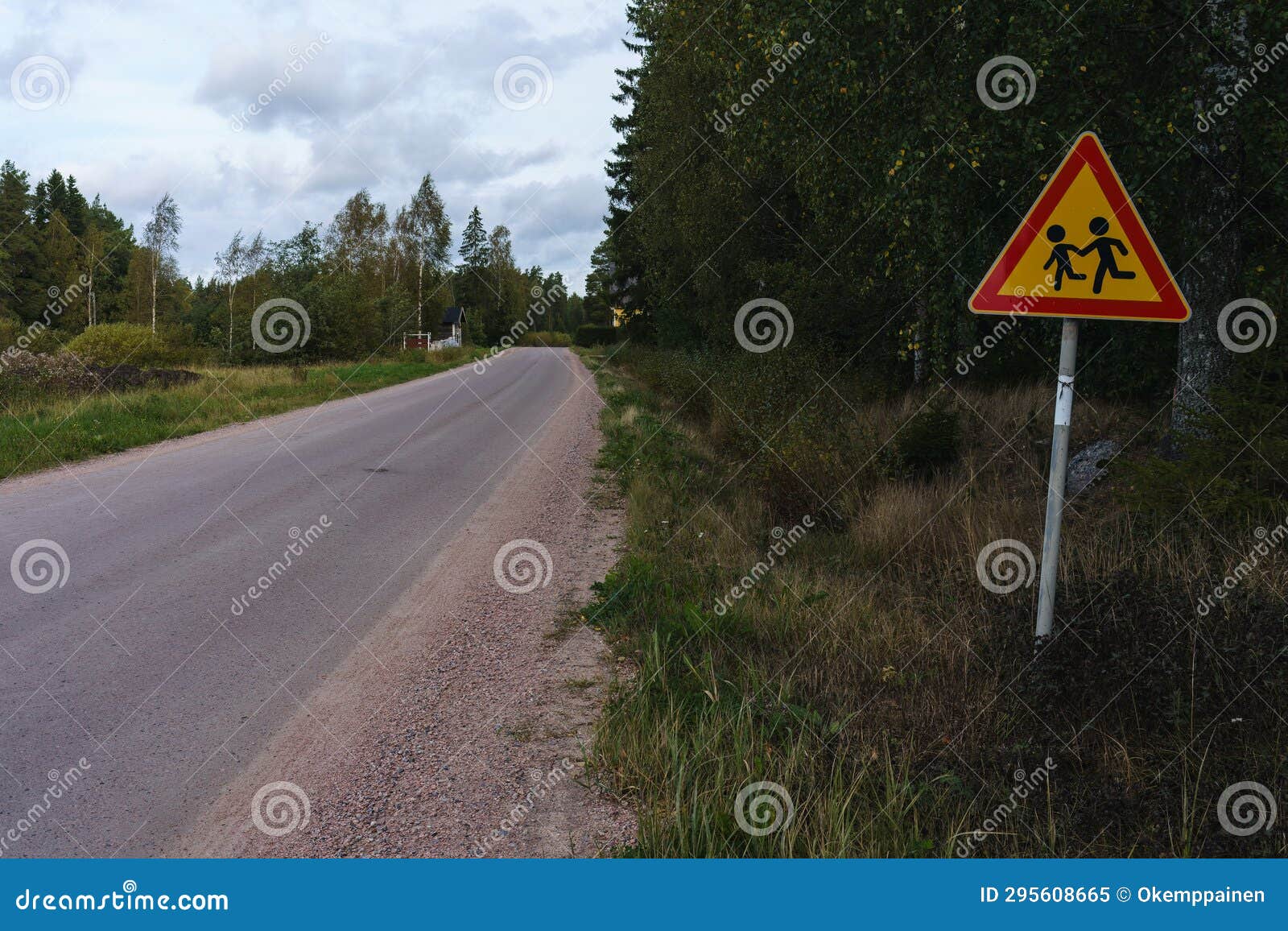 School Children Warning Sign in Finland Stock Image - Image of sign ...