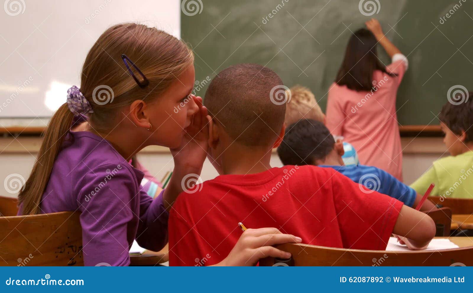 School Children Whispering during Class Stock Footage - Video of 300fps ...