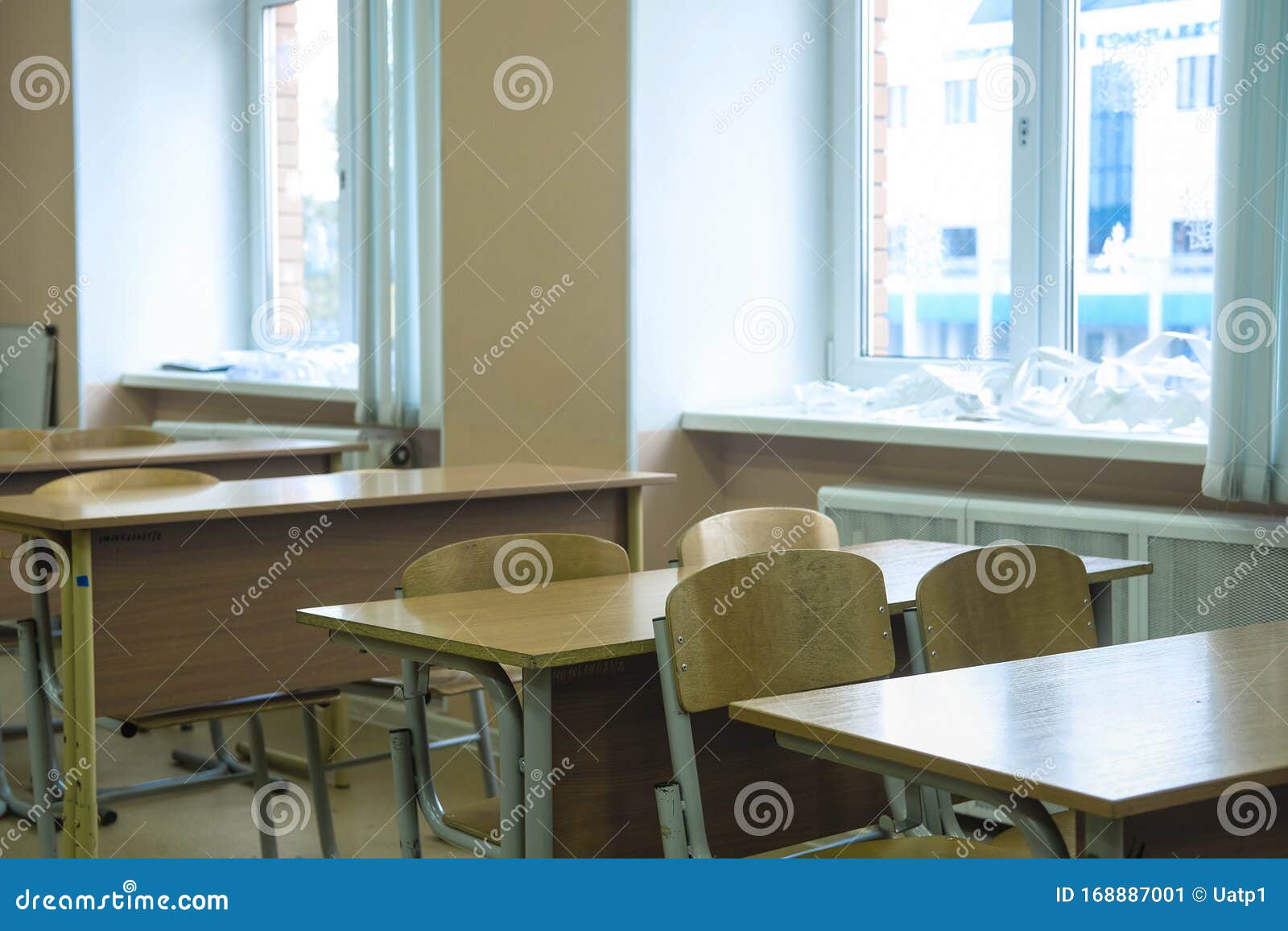 School Class Interior Image Stock Image - Image of chalkboard ...