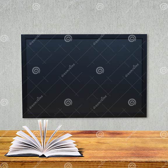 School Class with School Board and Open Classbook Stock Image - Image ...