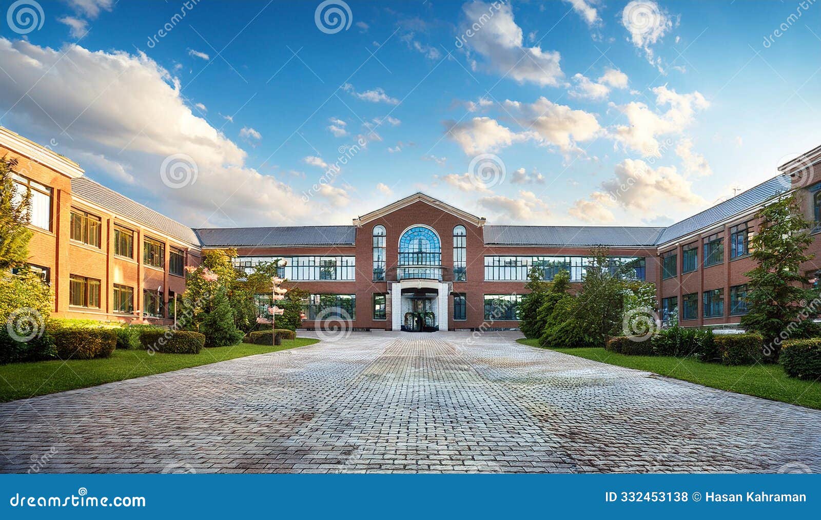 School, Classroom, Building, Architecture, Sunset in the City Stock ...