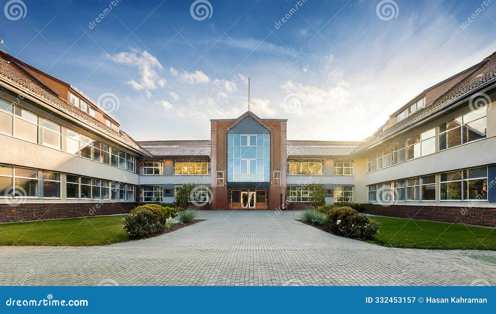 School, Classroom, Building, Architecture, Sunset in the City Stock ...